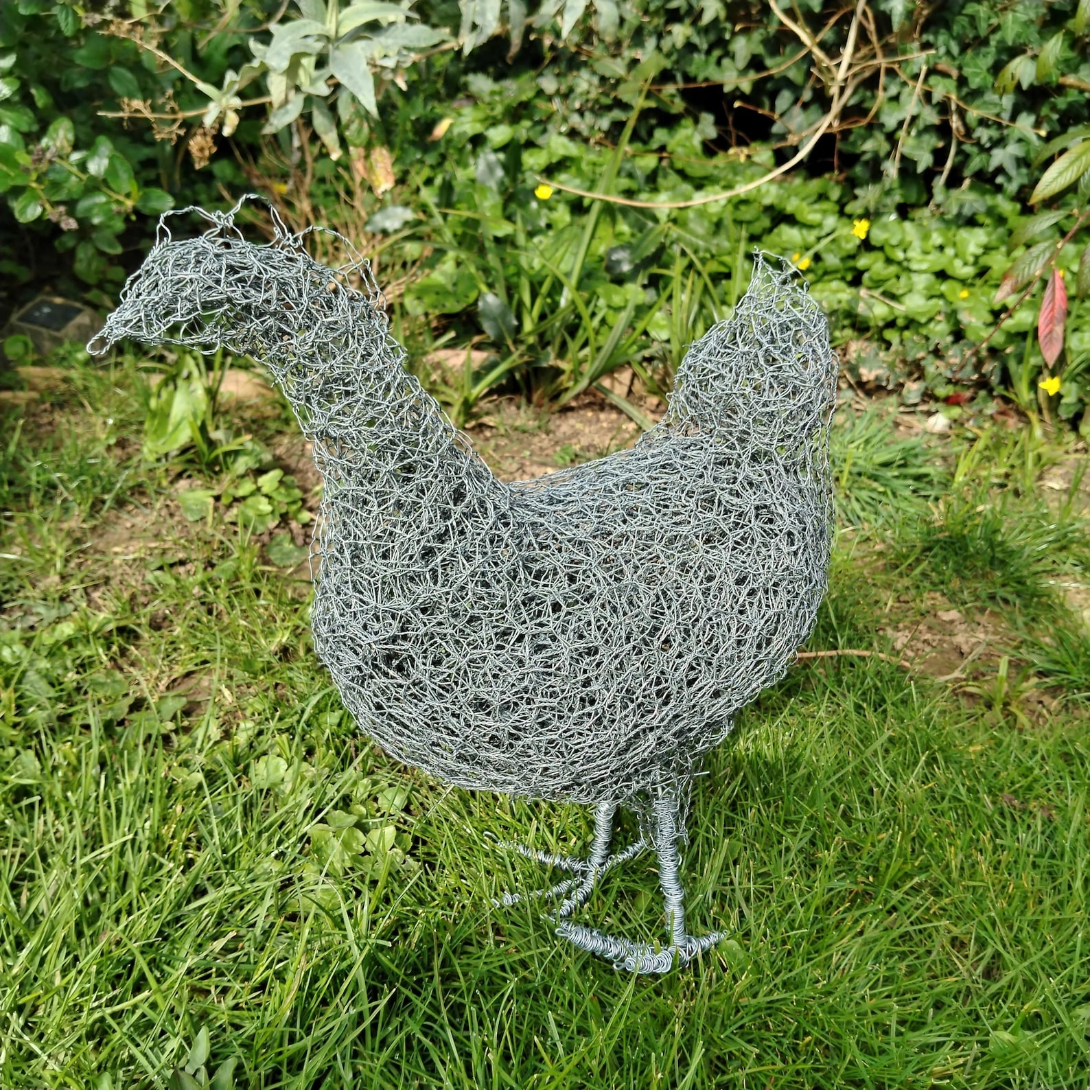 Handmade Chicken Wire Chicken Sculpture ~ Garden Art - Etsy