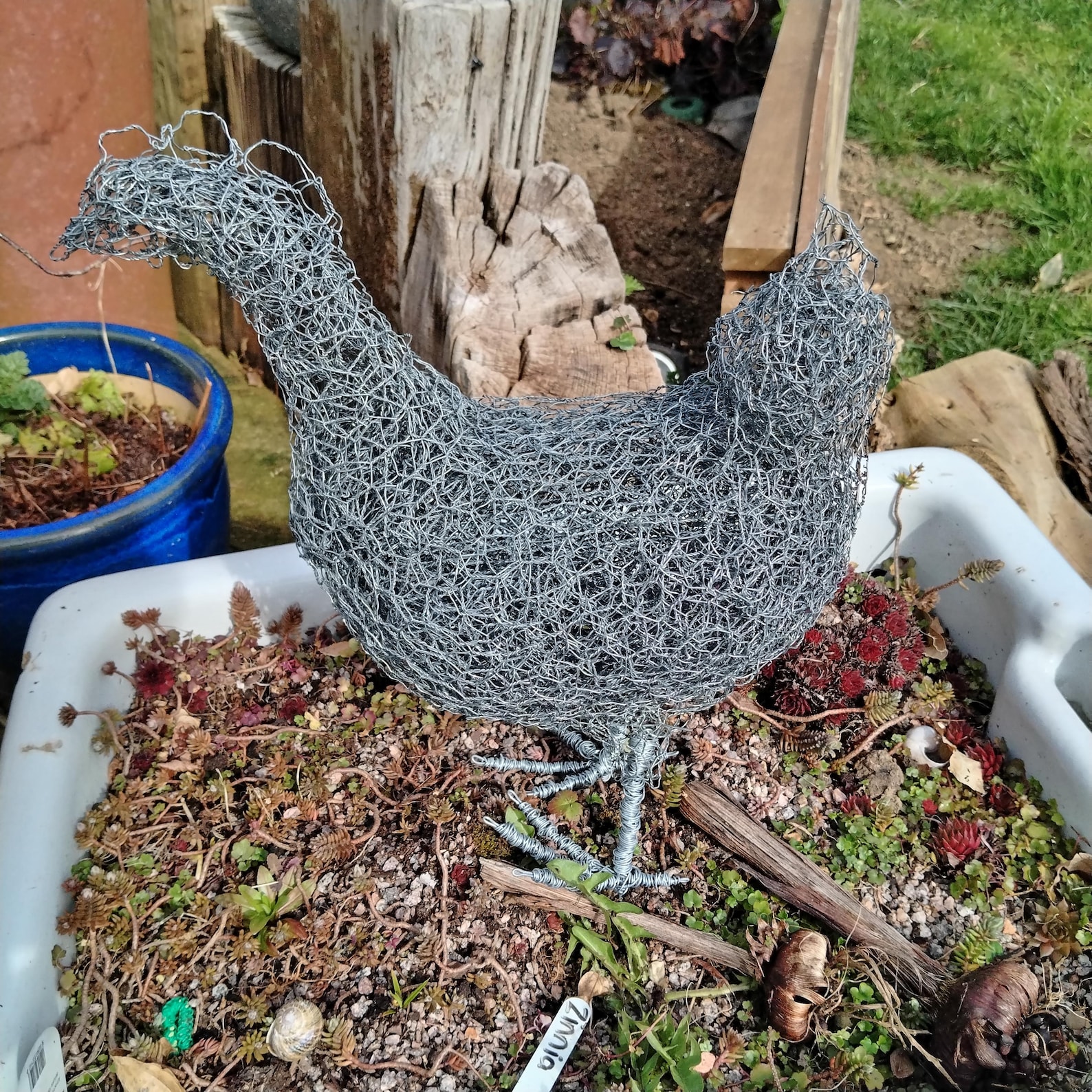 Handmade Chicken Wire Chicken Sculpture ~ Garden Art - Etsy