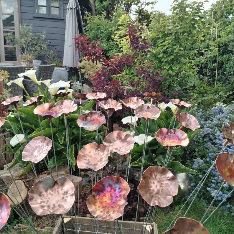 Pure Copper Handmade Poppy - Etsy UK