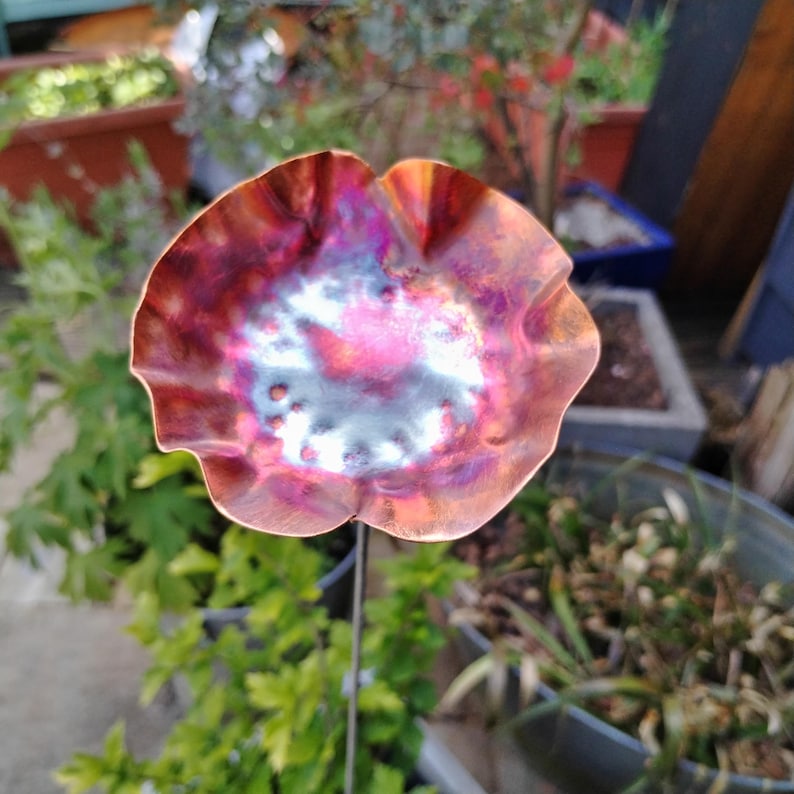Pure Copper Handmade Poppy - Etsy UK