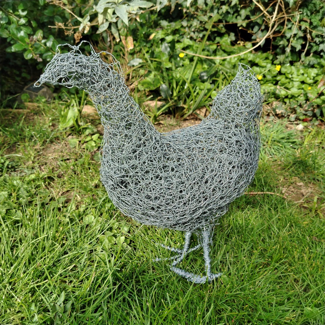Handmade Chicken Wire Chicken Sculpture ~ Garden Art - Etsy