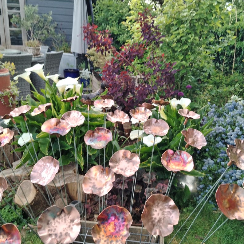 Pure Copper Handmade Poppy - Etsy UK