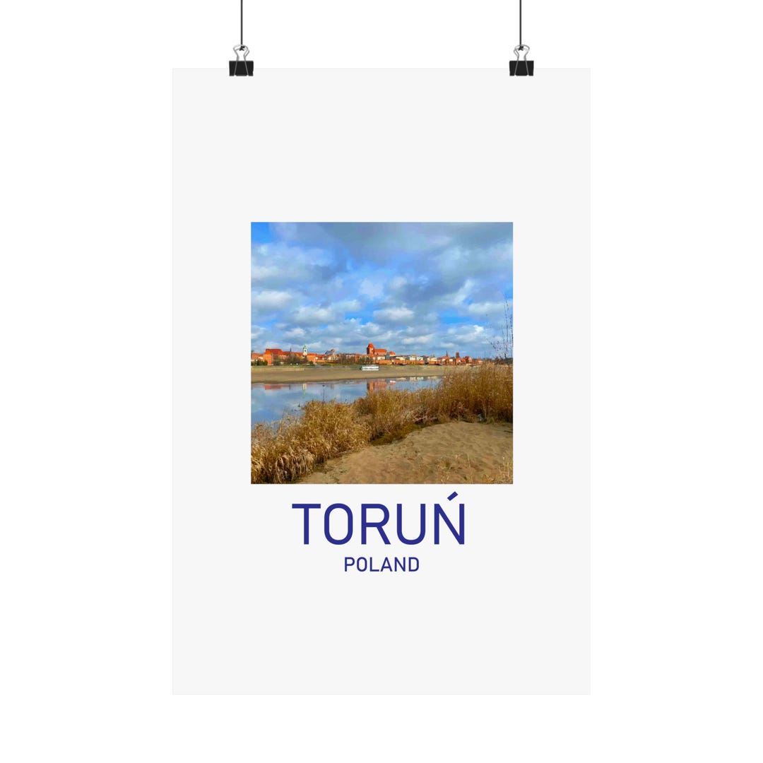 Vertical Town Matte Poster Wall Art, Cityscape Minimalist Home Decor ...