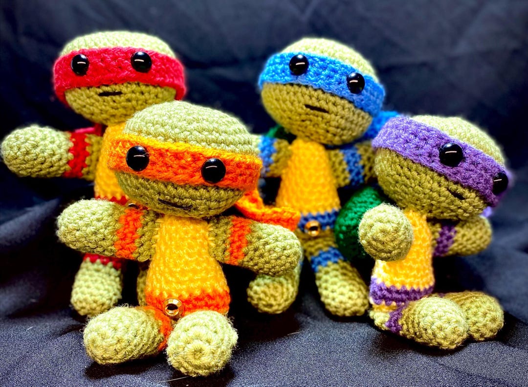 Crocheted Teenage Mutant Ninja Turtles Set - Etsy