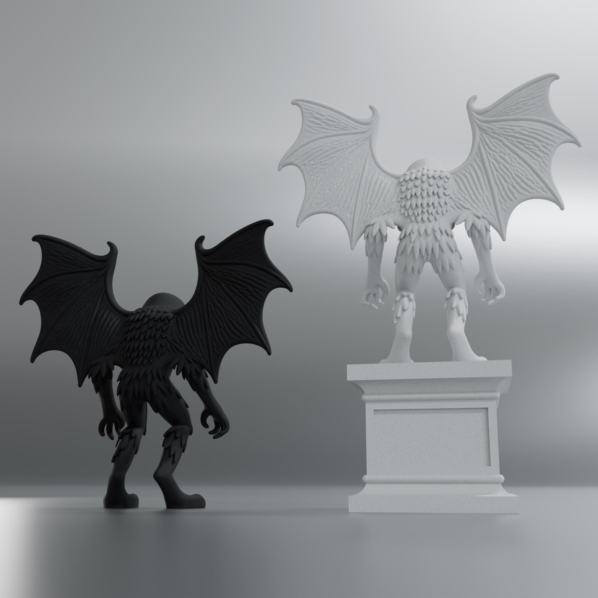Mothman Statue Cryptid Statue Gift Miniature 3D Printed - Etsy