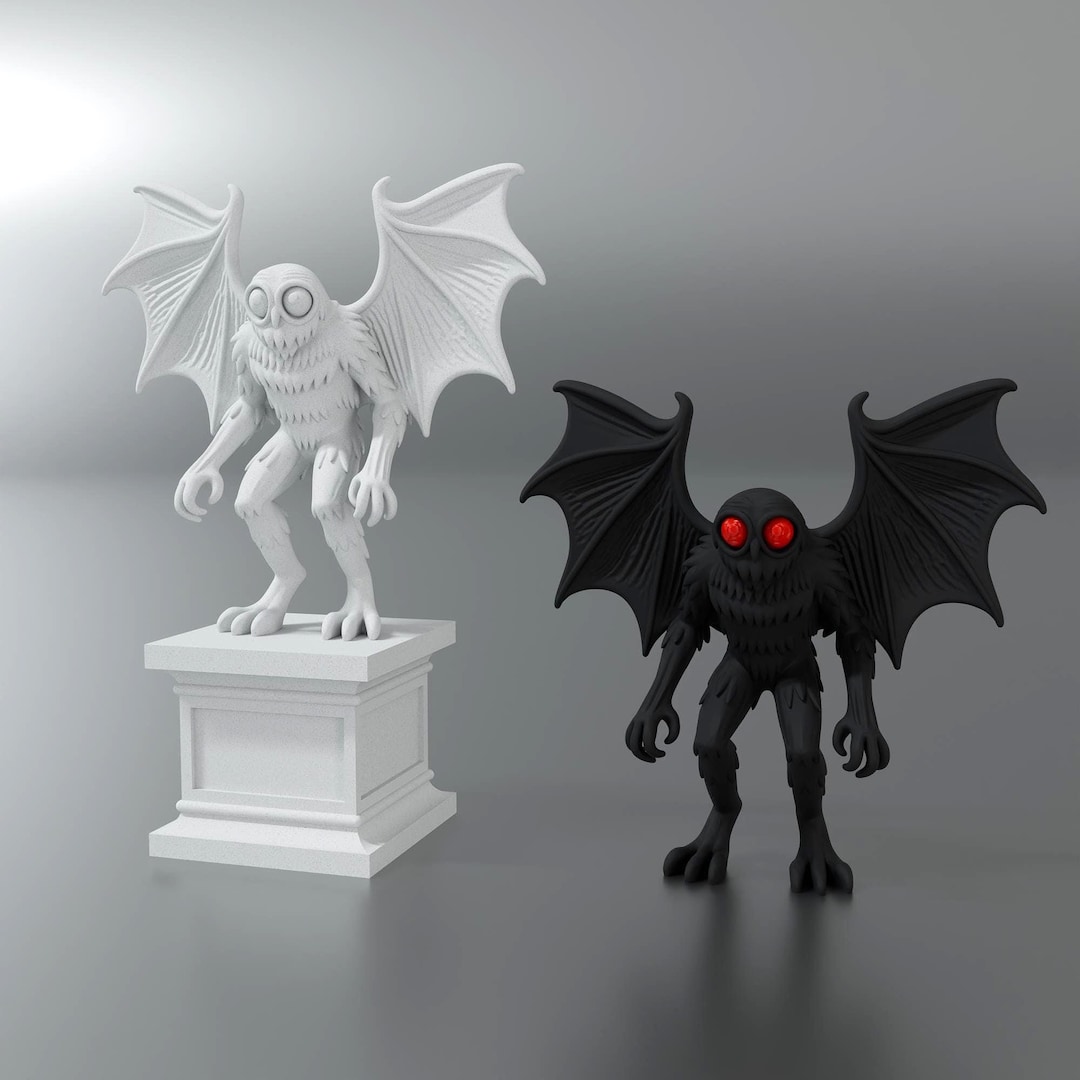 Mothman Statue Cryptid Statue Gift Miniature 3D Printed - Etsy
