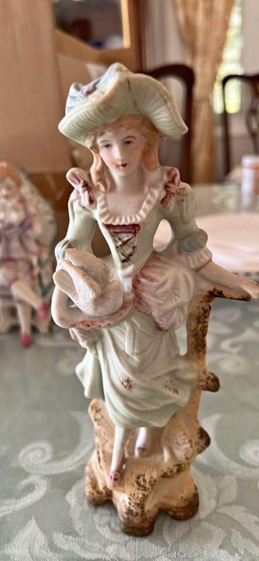 Vintage Sculpture, Vintage Porcelain Sculpture, Woman Statue, Lady ...