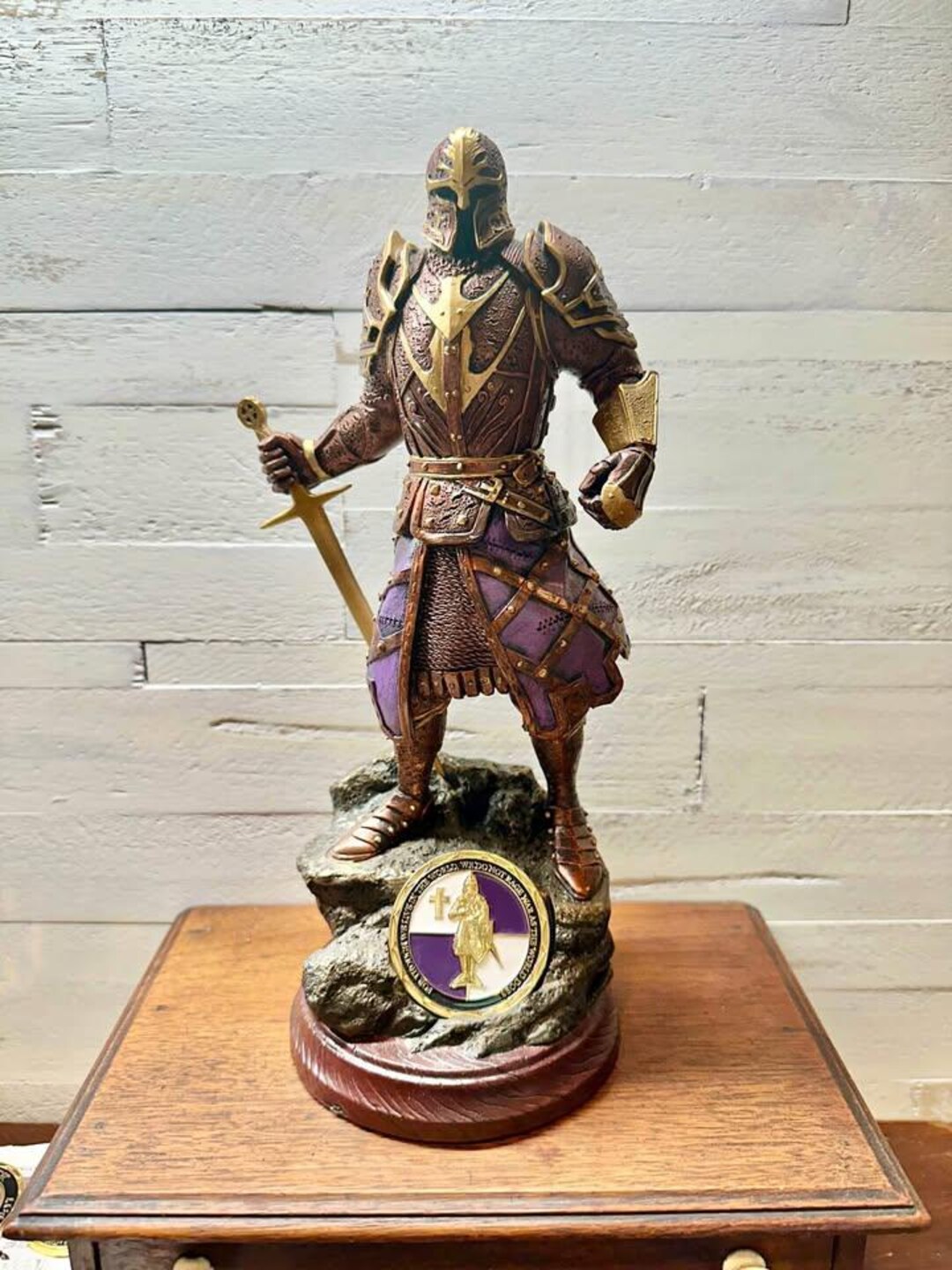 The Knowledge of God Knight Sculpture, Bradford Exchange Cold-cast ...