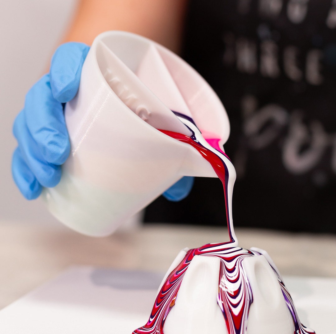 Acrylic Pouring Plastic DOUBLE Split Cup 10 Oz or 16 Oz - Etsy