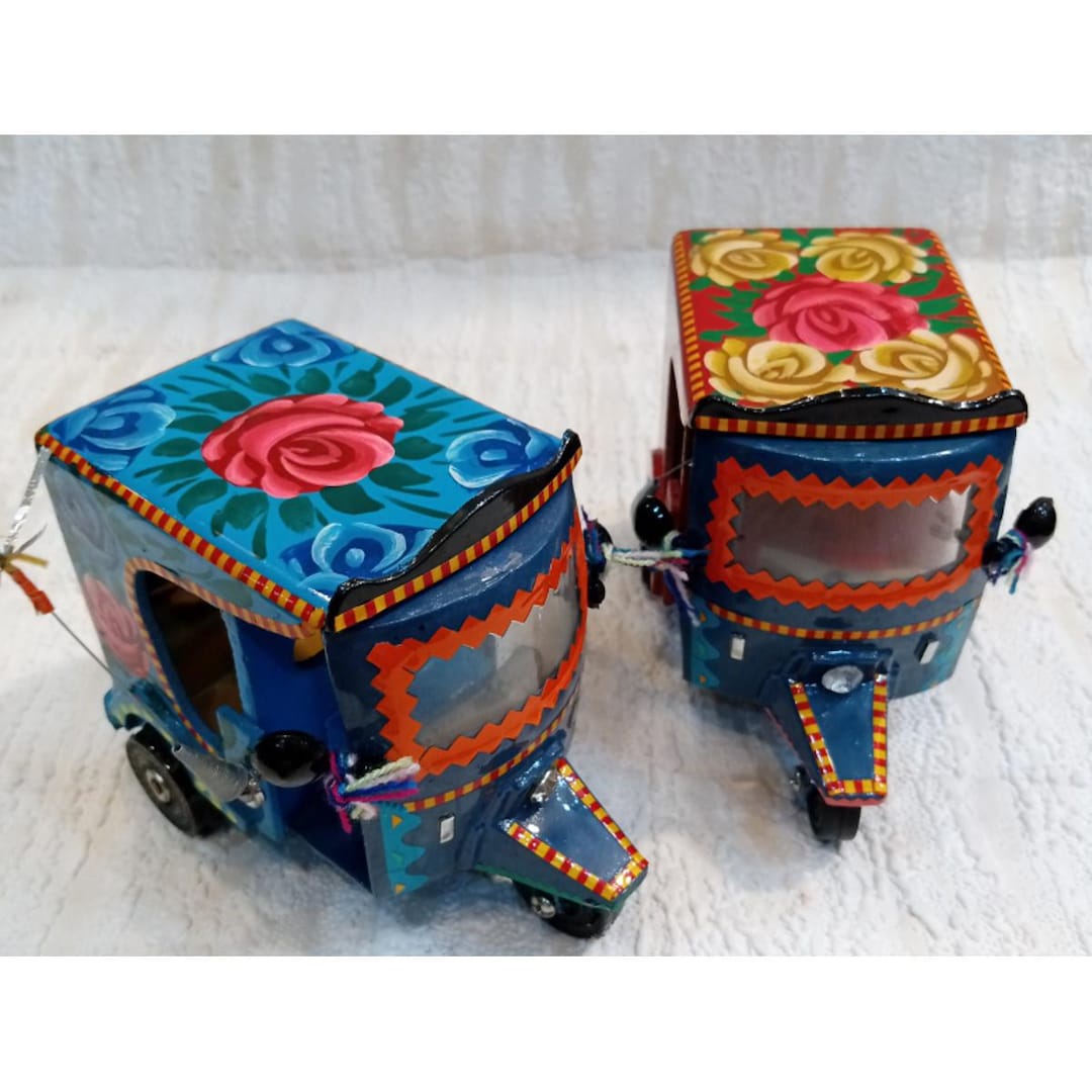 Handcrafted Wooden Pakistani Rickshaw Model..... Special Introductory ...