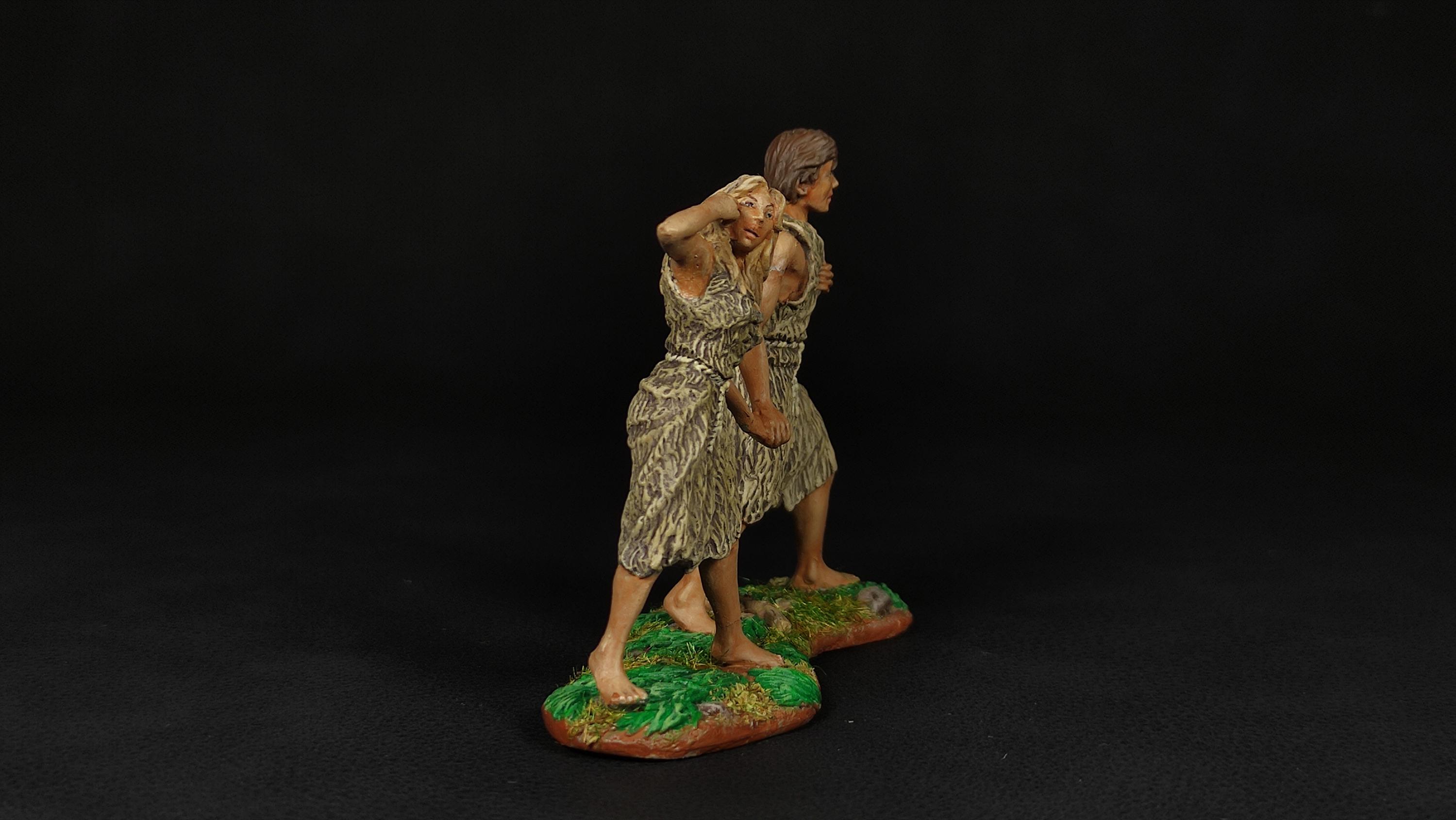 Collectible Painted TIN Miniature Adam and Eve Leaving the Garden of ...