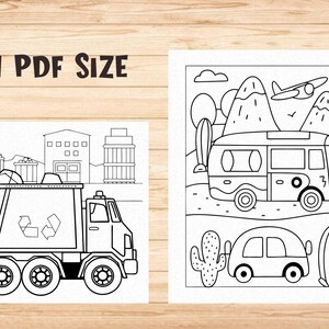Vehicles Colouring Worksheet | Printable Transportation Coloring Page ...