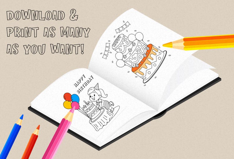 Cake Coloring Worksheet | Fun Bakery Activity Sheet for Kids ...