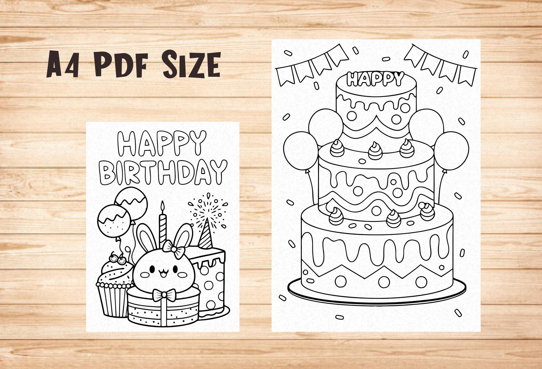 Cake Coloring Worksheet | Fun Bakery Activity Sheet for Kids ...