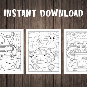 Vehicles Colouring Worksheet | Printable Transportation Coloring Page ...