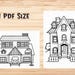 Home Coloring Worksheet: Fun Printable Activity Sheet (digital Download ...