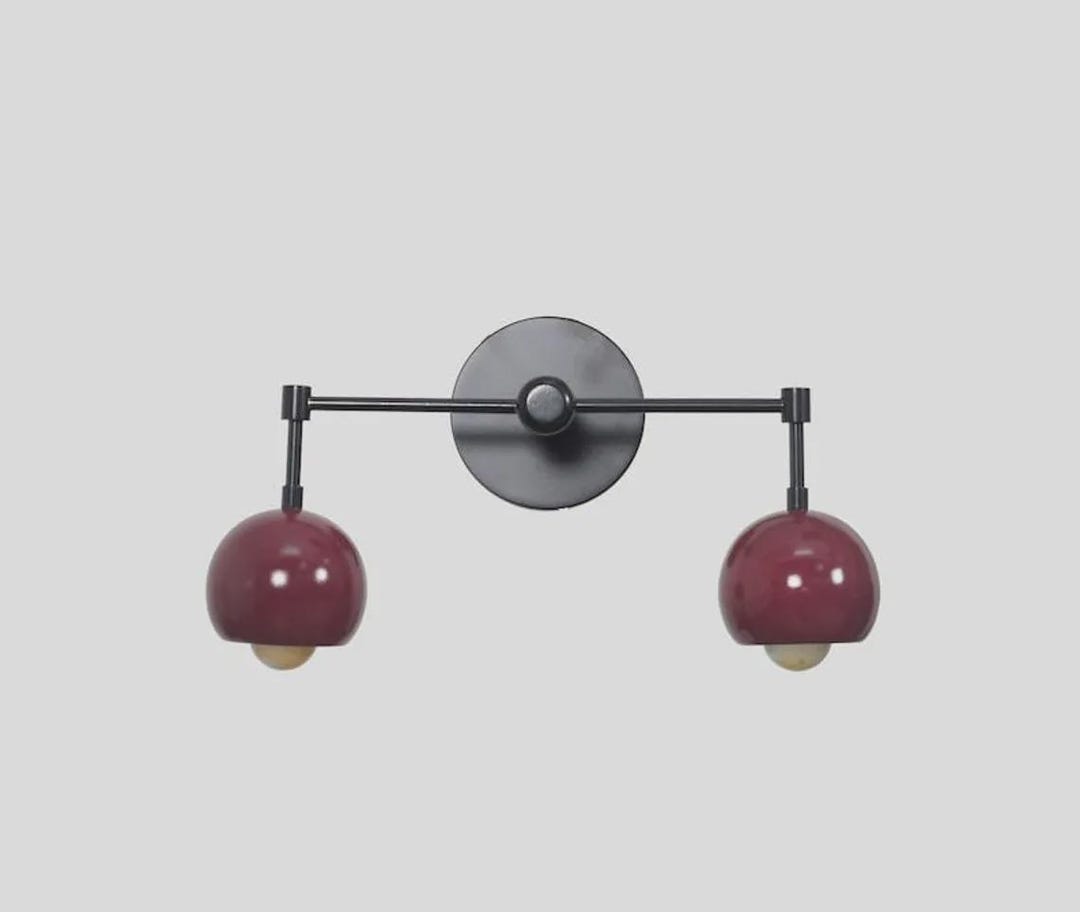 Mid Century Double Eyeball Shade Wall Sconce, Vanity Light Fixture - Etsy