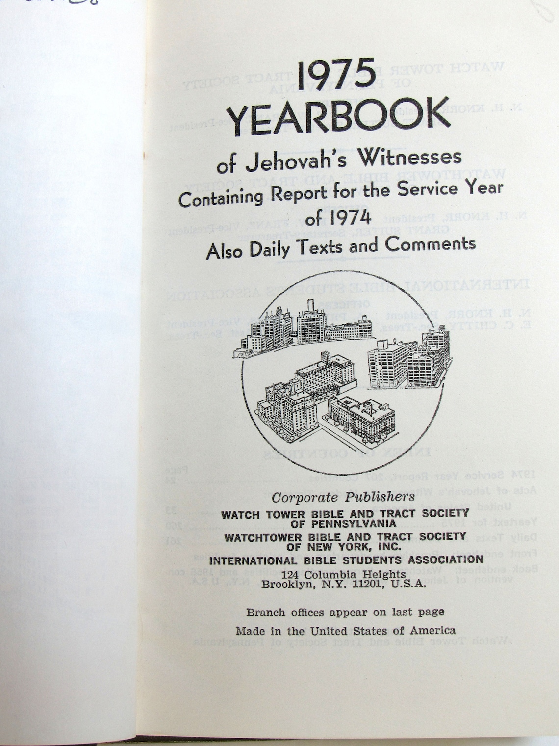 1975 yearbook of Jehovah's Witnesses - Etsy