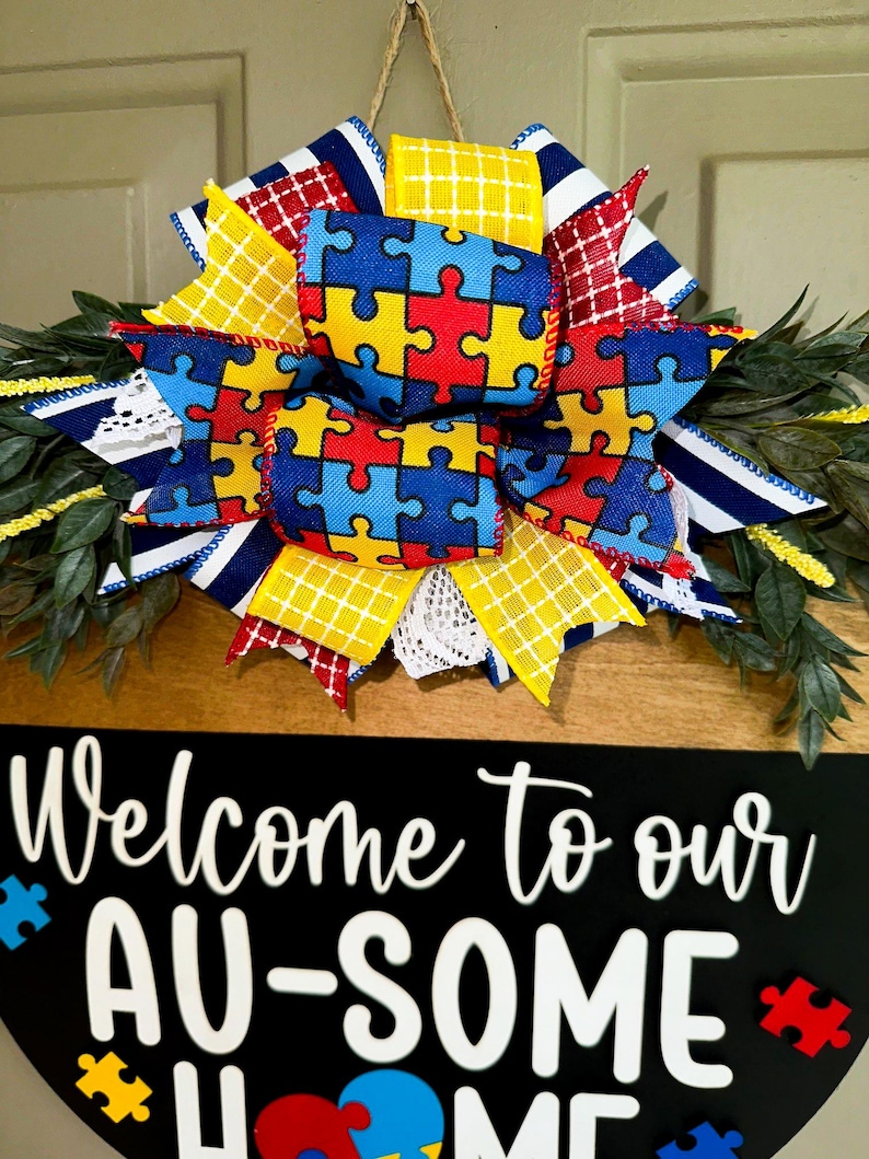 Handcrafted Autism Awareness Welcome Sign: 3D Laser Cut Lettering - Etsy
