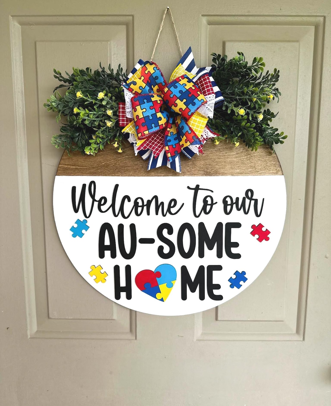 Handcrafted Autism Awareness Welcome Sign: 3D Laser Cut Lettering - Etsy