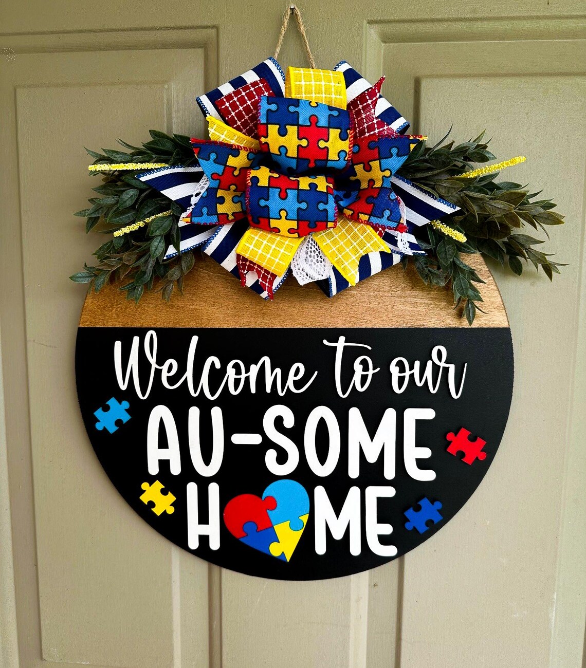 Handcrafted Autism Awareness Welcome Sign: 3D Laser Cut Lettering - Etsy
