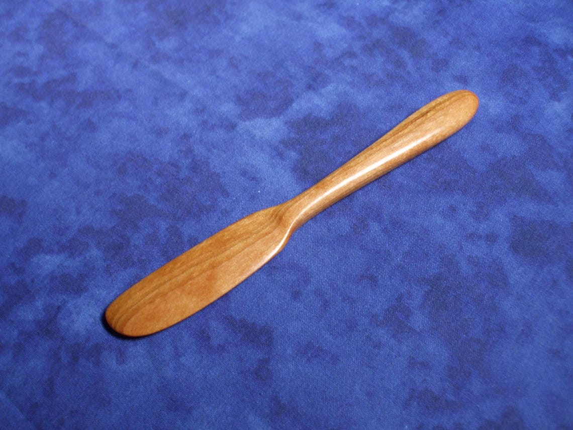 Small Spreader Butter Knife Hand Carved in Cherry Wood - Etsy