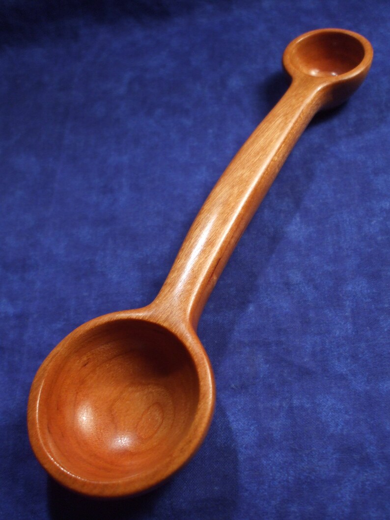 Hand carved tablespoon teaspoon measure in cherry wood 7 inch | Etsy