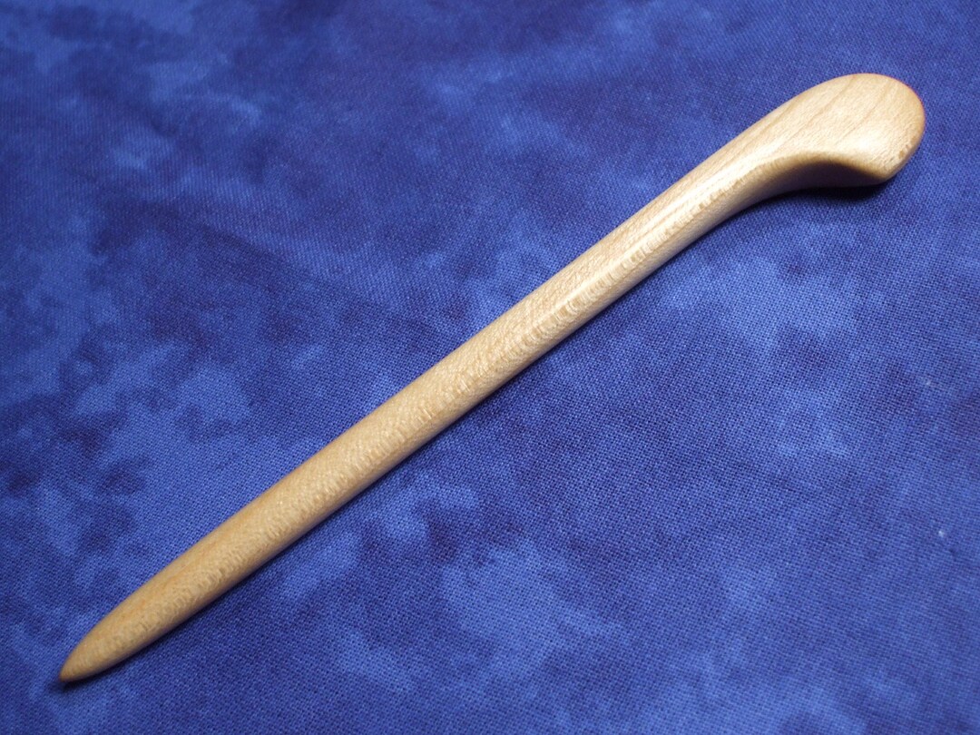 Hand Carved Hair Stick Shawl Pin in Hard Maple Wood 5 1/2 Inch - Etsy
