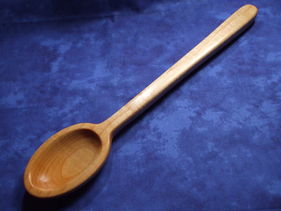 Wooden Spoon Hand Carved Cooking Narrow Mixing Spoon in Hard - Etsy