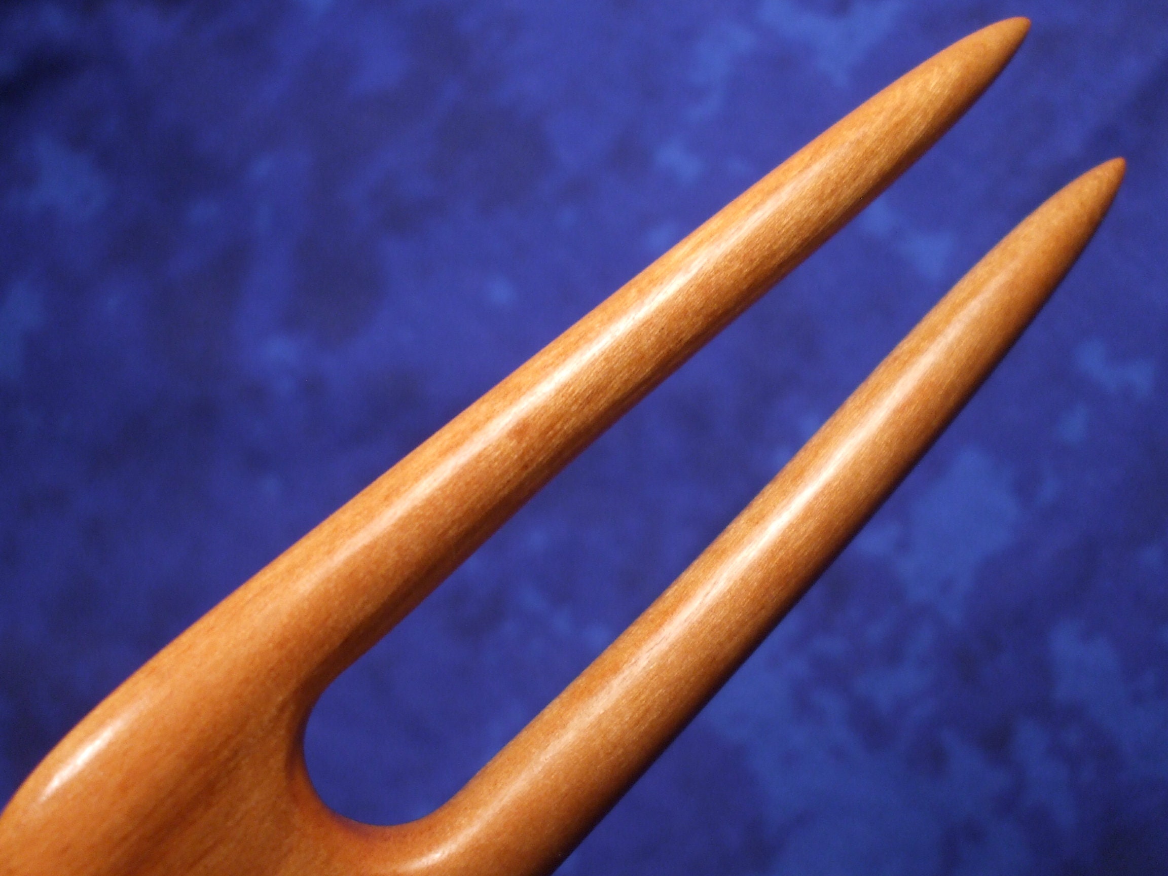 Hair Fork Hair Accessories Hand Carved From Cherry Wood 4.5 | Etsy