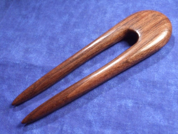 Hair fork Hair accessories hand carved from black walnut | Etsy