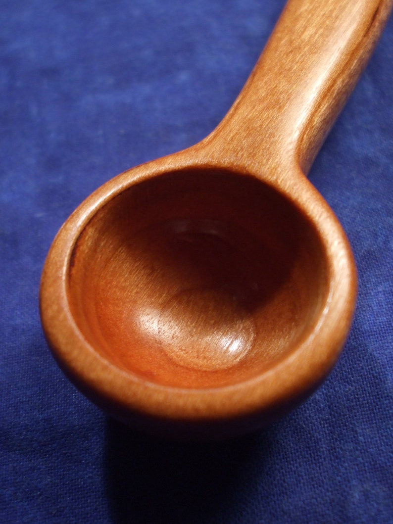 Hand carved tablespoon teaspoon measure in cherry wood 7 inch | Etsy