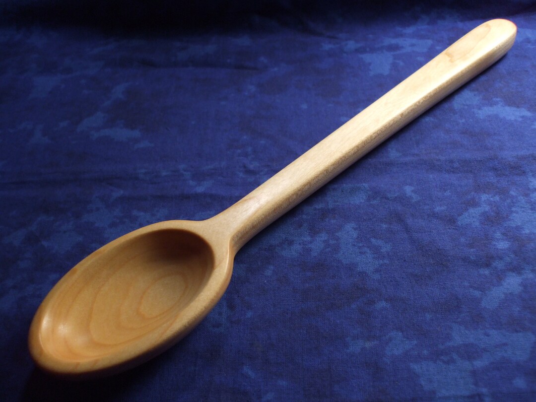 Wooden Spoon Hand Carved Cooking Narrow Mixing Spoon in Hard - Etsy