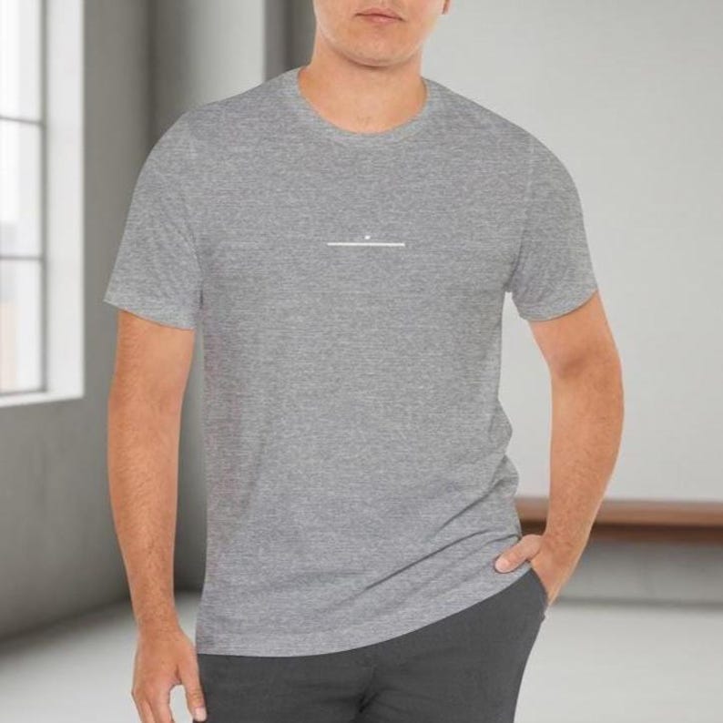 Minimalist Men’s Symbol T-shirt – Subtle Line Design, Cotton Everyday ...