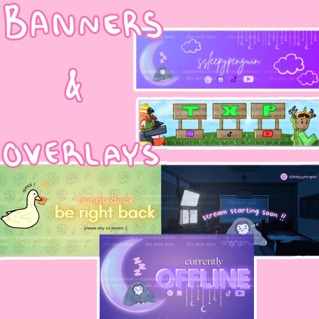 STREAMING OVERLAYS (banners, Scenes) - Twitch, Youtube, OBS - Etsy