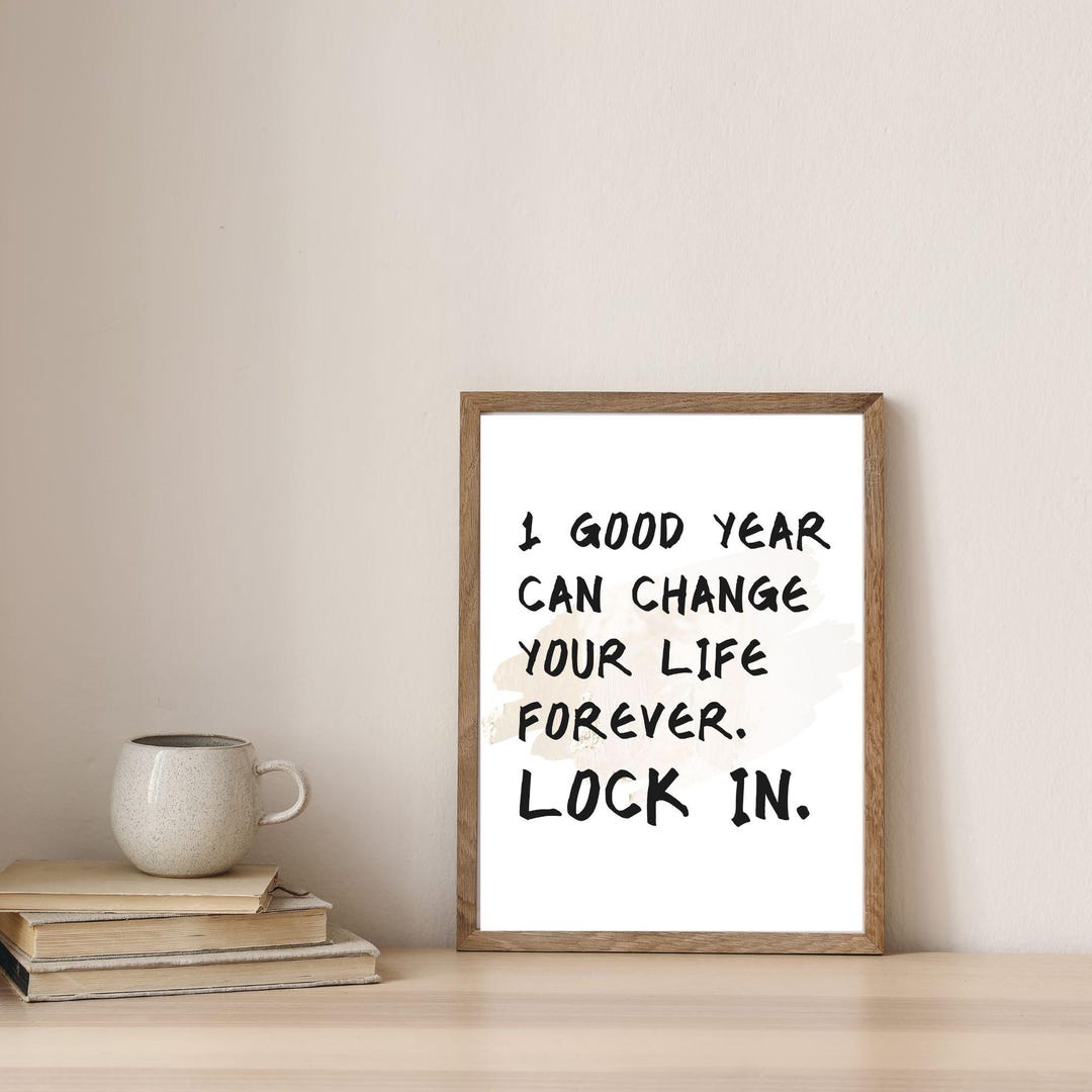 1 Good Year, Motivational Quote Wall Art, Inspiration Wall Art ...