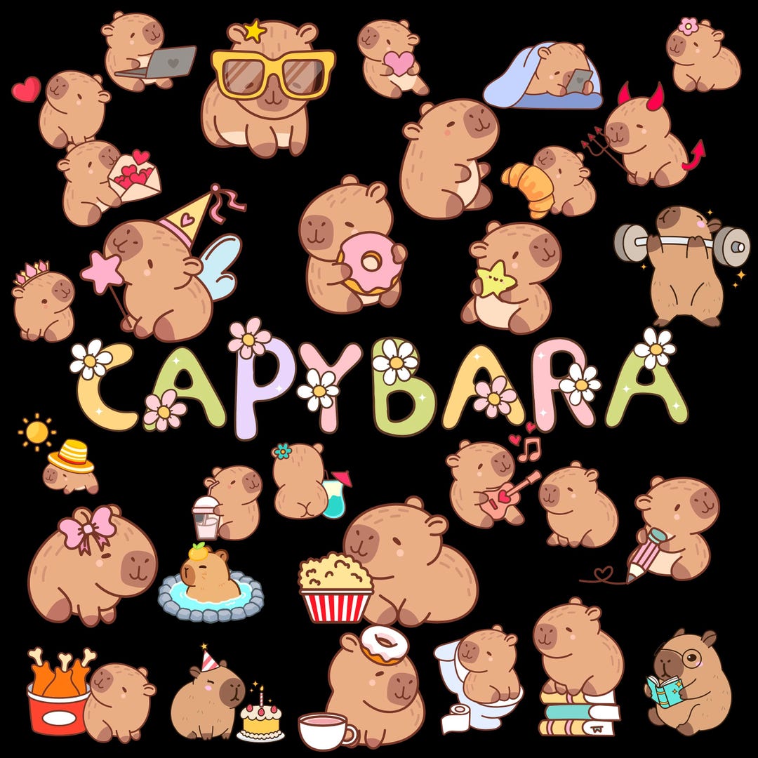 Digital Printing Capybara Digital Product for Printing Digital ...