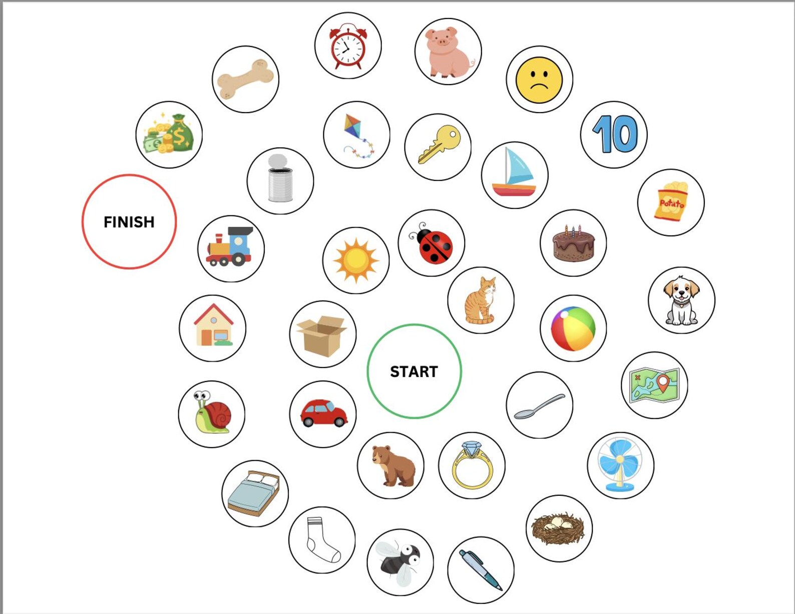 Rhyming Board Game - Etsy