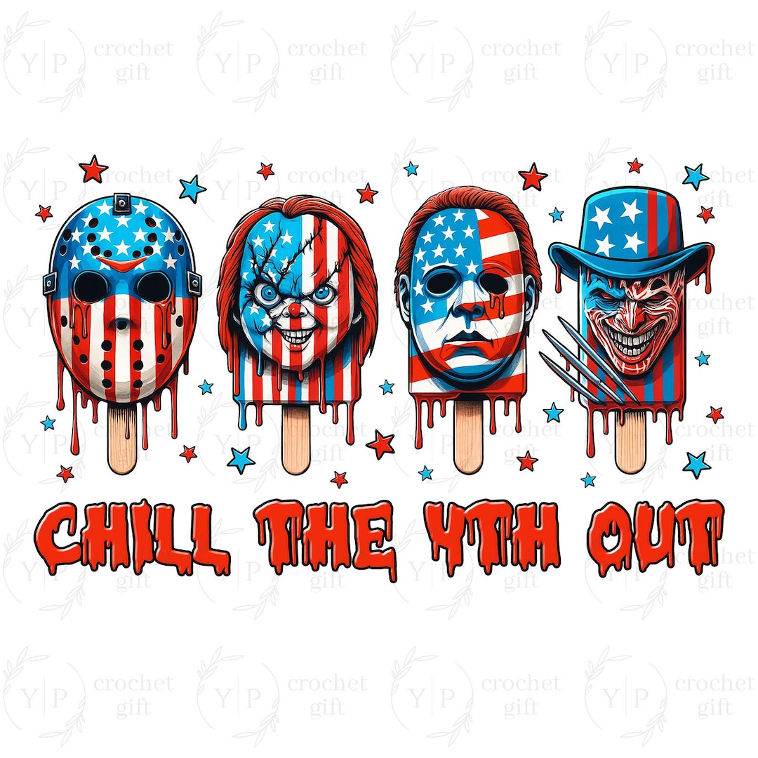 Horror Characters 4th of July Png, America Killing It Png, Fourth of ...