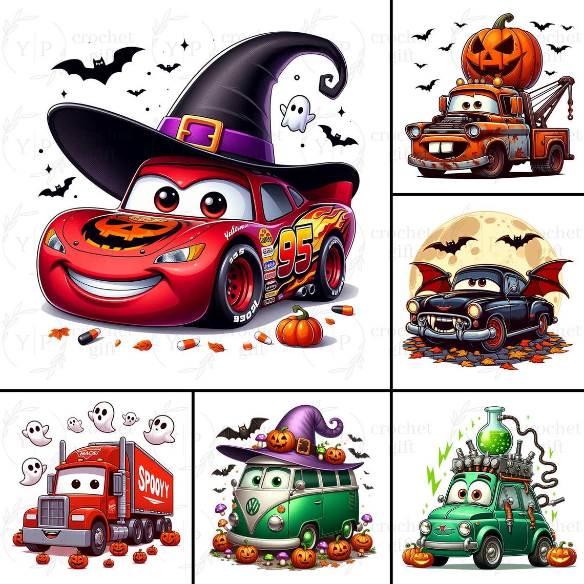 Halloween Cars Png, Halloween Cartoon Characters Png, Cars Halloween ...
