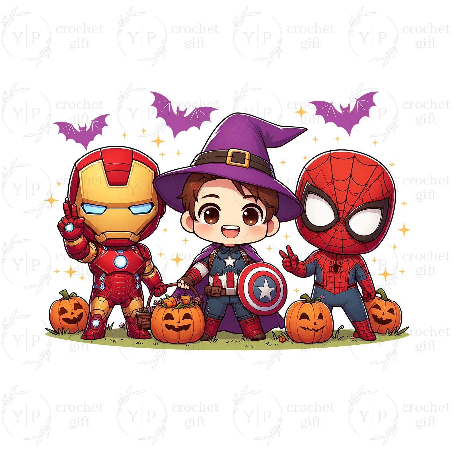 Superhero Halloween Png, Halloween Png, Halloween Superhero Png, Preppy ...