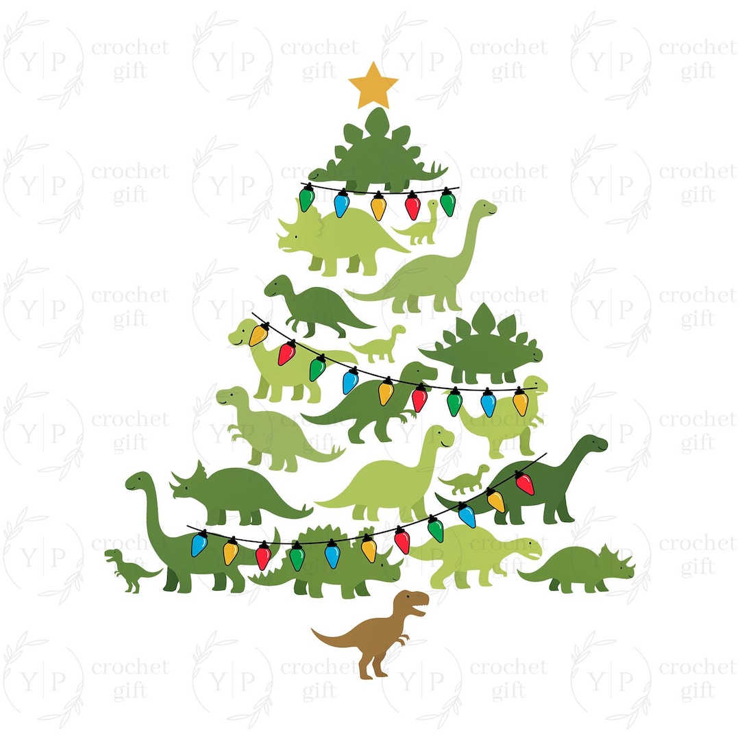 Dinosaurs Christmas Tree Png, Merry Dinomas Png, Dinosaur Santa Png, I ...