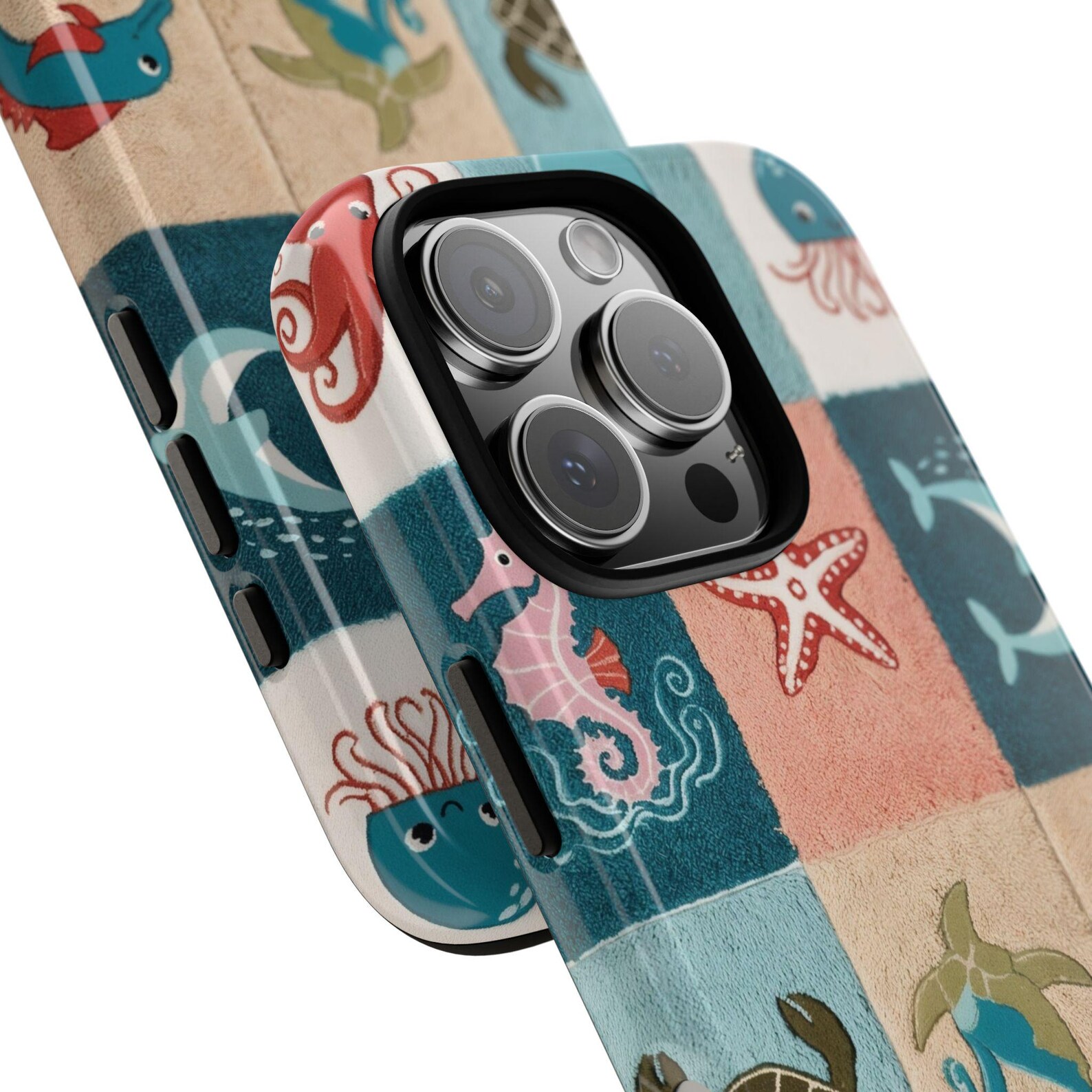 Sea Creatures Tile iPhone Case| Tough Phone Case| iPhone 16-8, Samsung Galaxy S25- S10 - Etsy