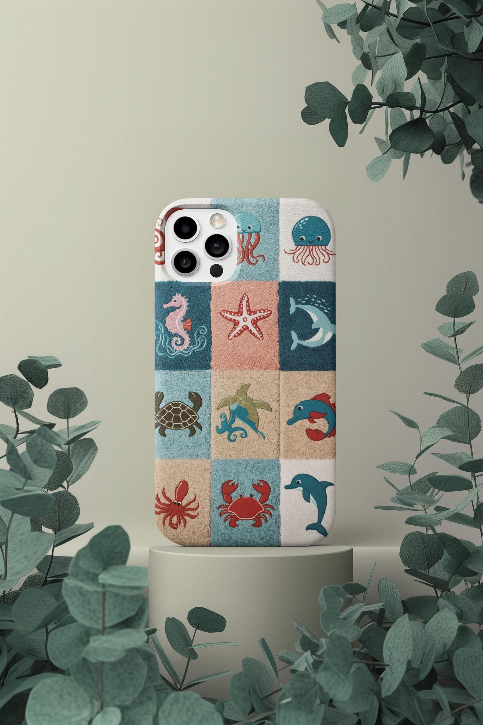 Sea Creatures Tile iPhone Case| Tough Phone Case| iPhone 16-8, Samsung Galaxy S25- S10 - Etsy