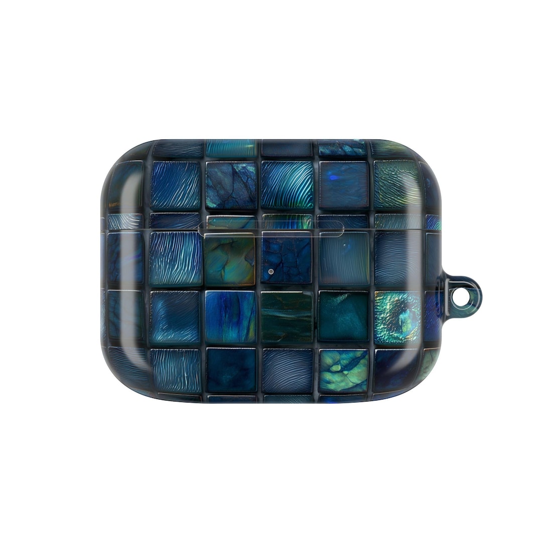 Iridescent Blue Mosaic Tile Airpods Case (printed) | Abstract Glass ...