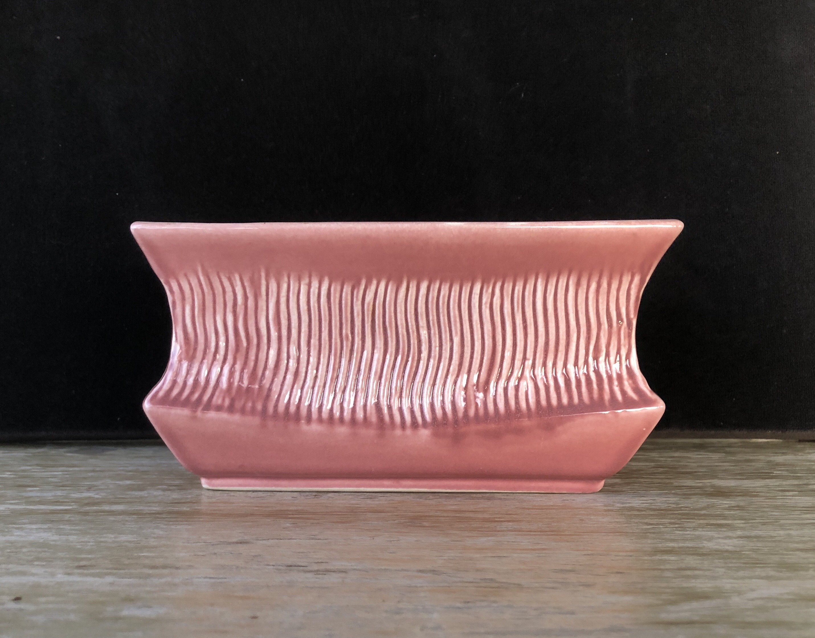 Red Wing Pottery, USA, Rose Pink Rectangular Planter, Vintage Red Wing ...
