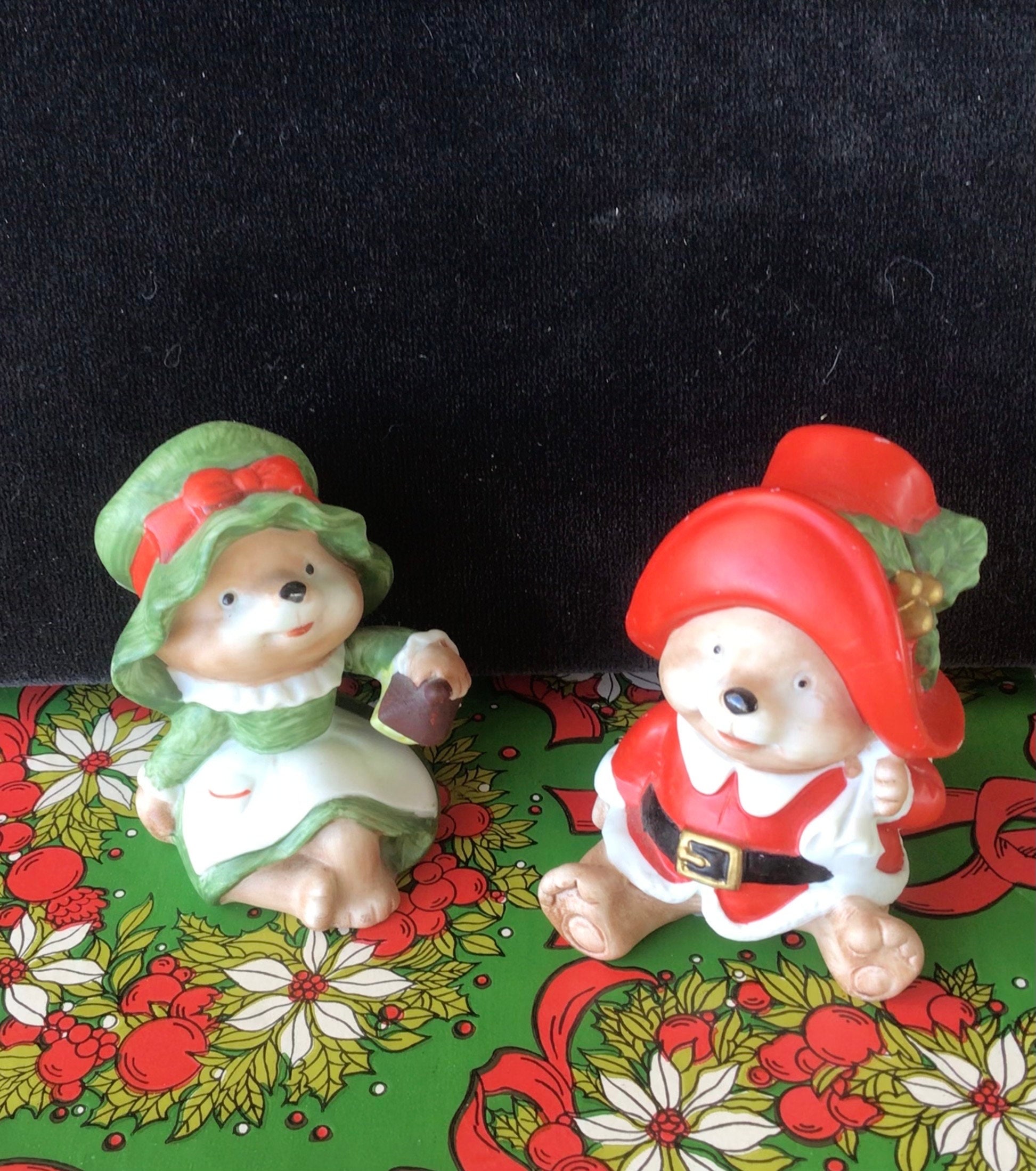 HOMCO Paddington Bear Santa and Mrs. Claus Ceramic Figurines - Etsy