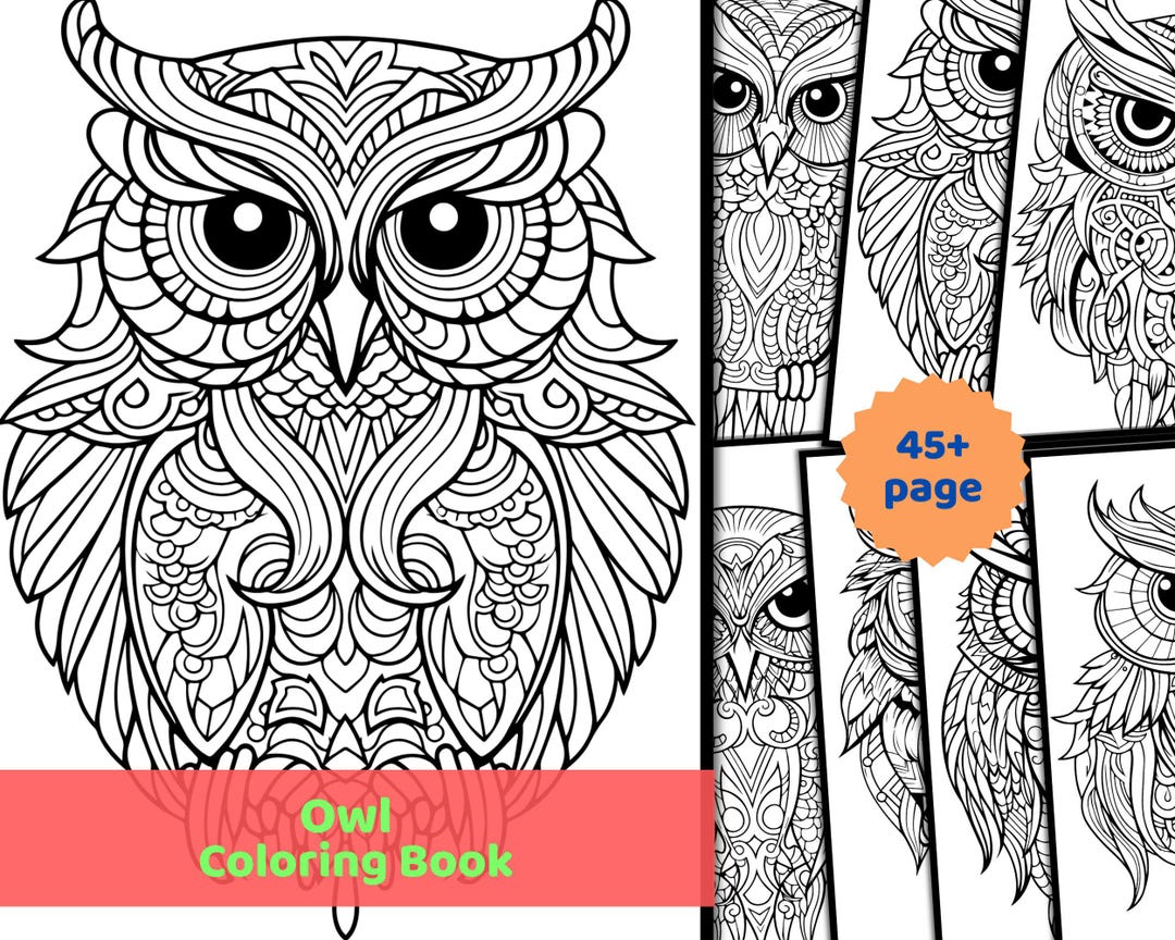 Owl Coloring Book | Printable Owl Coloring Pages for Adults and Kids ...