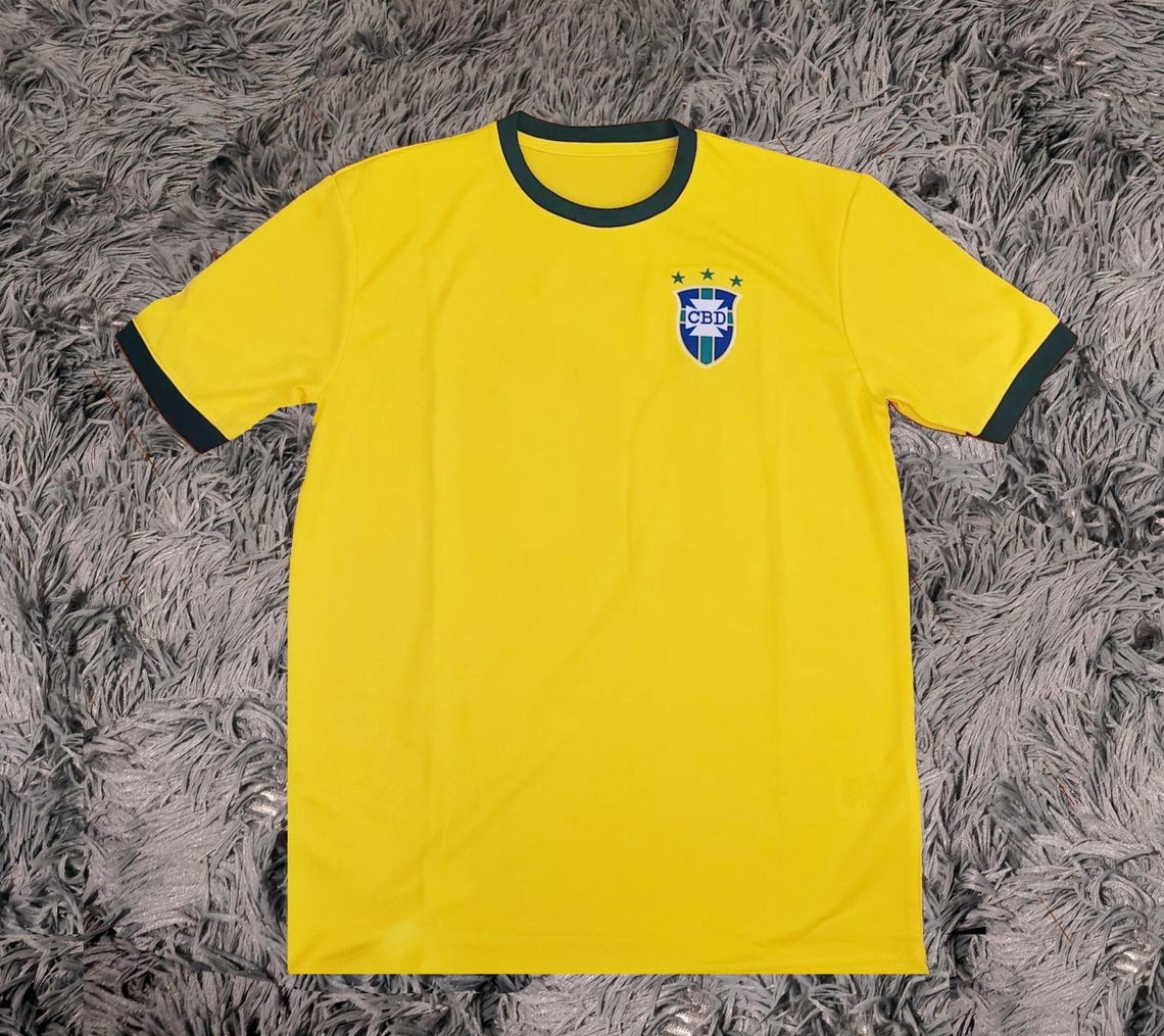 Pele Pelé SIGNED Brazil 1970 Home Jersey/shirt - COA - Retro - Etsy