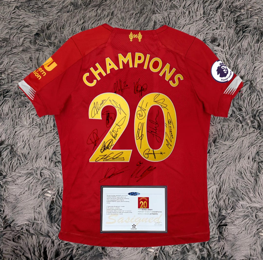 Liverpool FULL 2020 SIGNED Champions Team Squad Signature Jersey/shirt ...